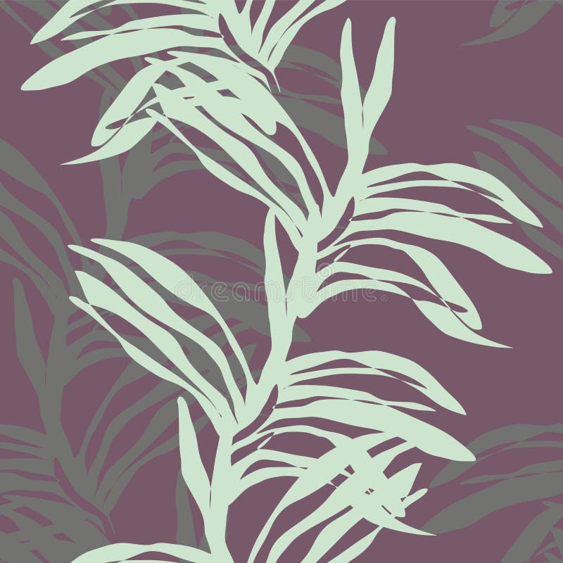 Vector Seamless. Pattern Wiht Abstract Tropical Leavers Stock Vector ...