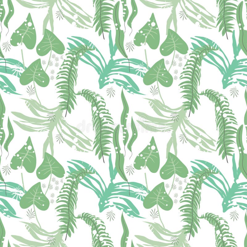 Vector Seamless. Pattern Wiht Abstract Tropical Leavers Stock Vector ...