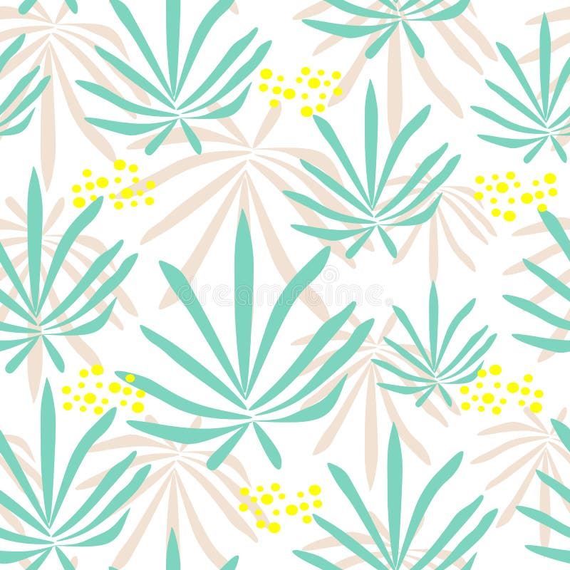 Vector Seamless. Pattern Wiht Abstract Tropical Leavers Stock Vector ...