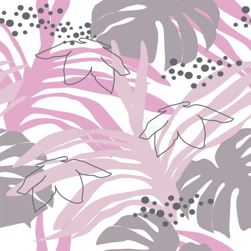 Vector Seamless. Pattern Wiht Abstract Tropical Leavers Stock Vector ...