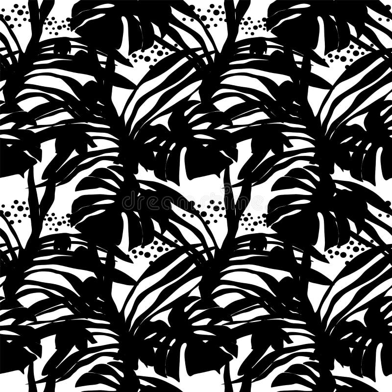 Vector Seamless. Pattern Wiht Abstract Tropical Leavers Stock Vector ...