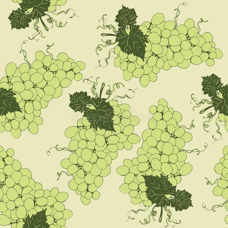 Vector Seamless Pattern with Wonderful Colorful Tasty Nice Grape ...