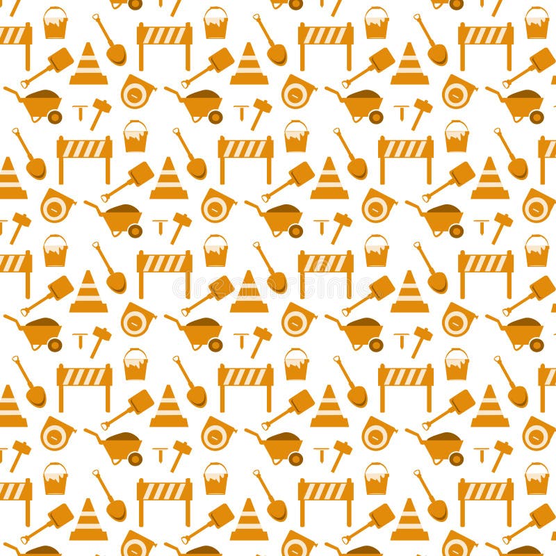 Vector Seamless Pattern Working Tools Background Stock Vector ...