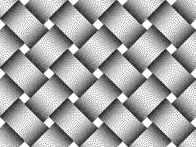 Vector Seamless Pattern of Woven Bars. Stipple Texture. Stock Vector ...