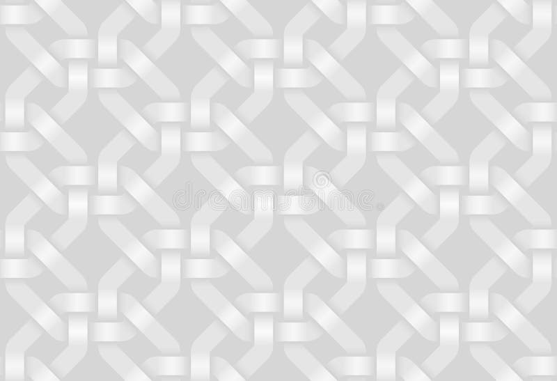 Vector Seamless Pattern of Woven Octagonal Shaped Bands. White Texture ...