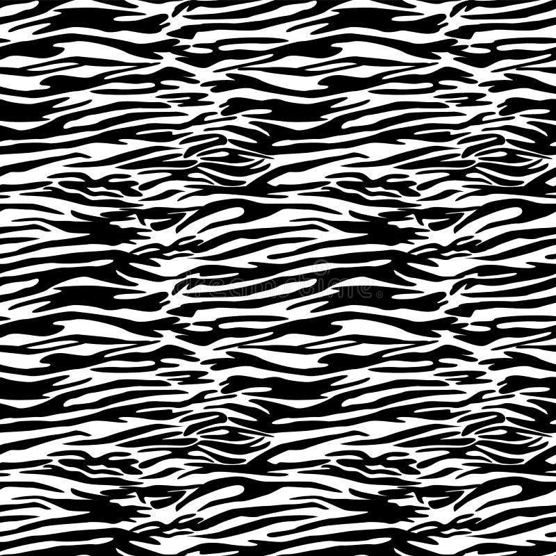 Vector Seamless Pattern with Zebra Spots Simple Hand-drawn. Imitation ...