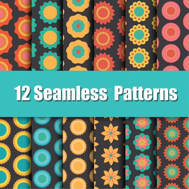 Vector of Seamless Patterns Stock Illustration - Illustration of pastel ...