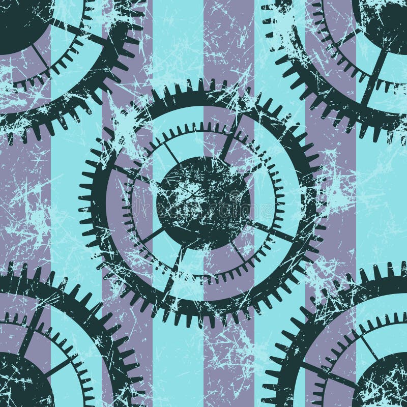 Vector Seamless Patterns with Mechanism of Watch. Creative Geometric ...