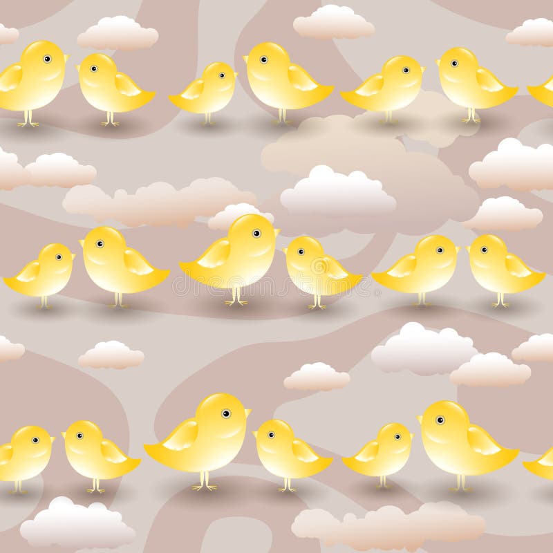 Vector Seamless Patterns with Yellow Cartoon Stock Vector ...