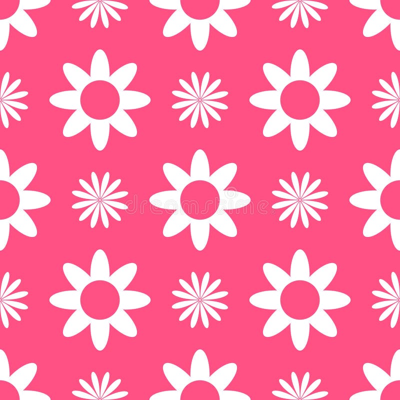 Vector Seamless Pink Floral Pattern Stock Illustration - Illustration ...