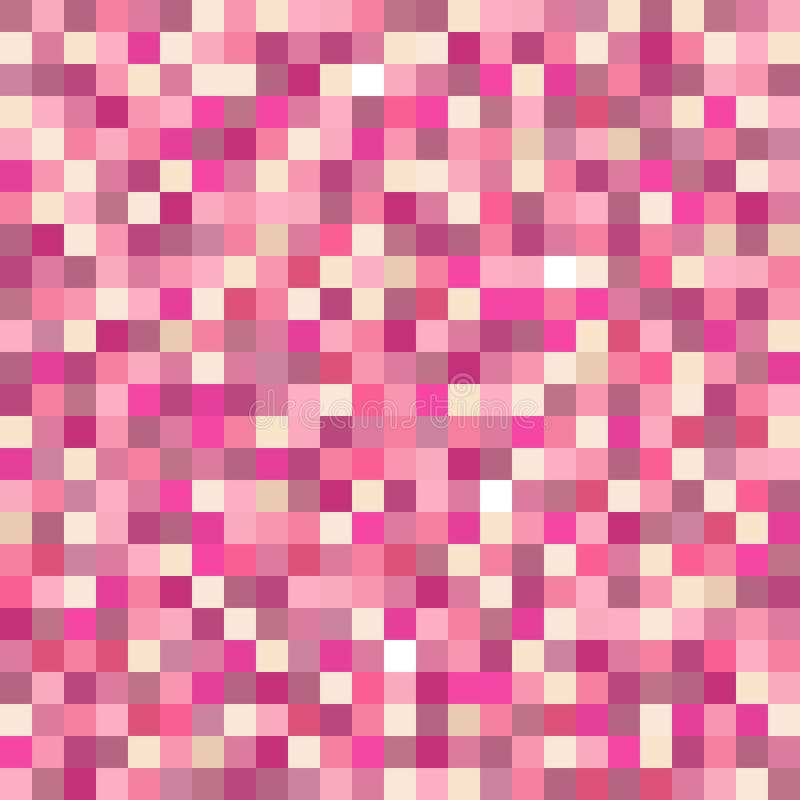 Vector Seamless Pixelated Texture in Pink Colors Stock Illustration ...
