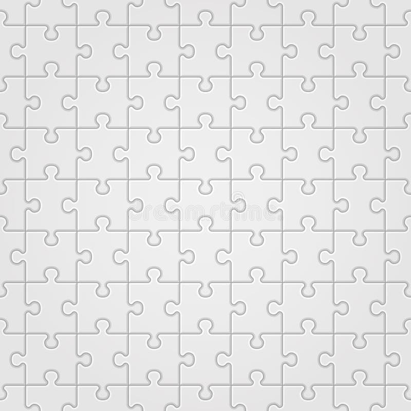 Seamless Puzzle Background Made of Little White Pieces Stock ...