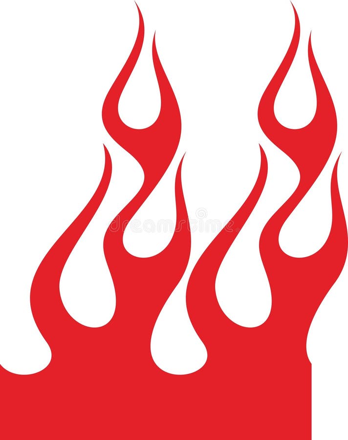 Vector Seamless Red Flames Design, Fire Border Element Stock Vector ...