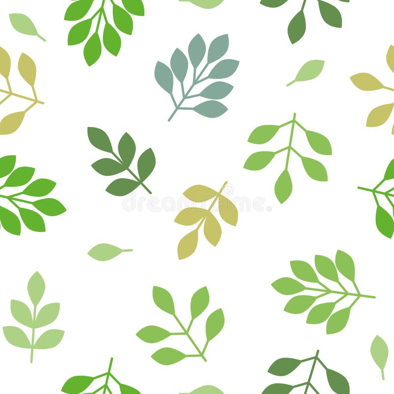 Seamless Repeating Illustration Floral Pattern Leaves Stock ...