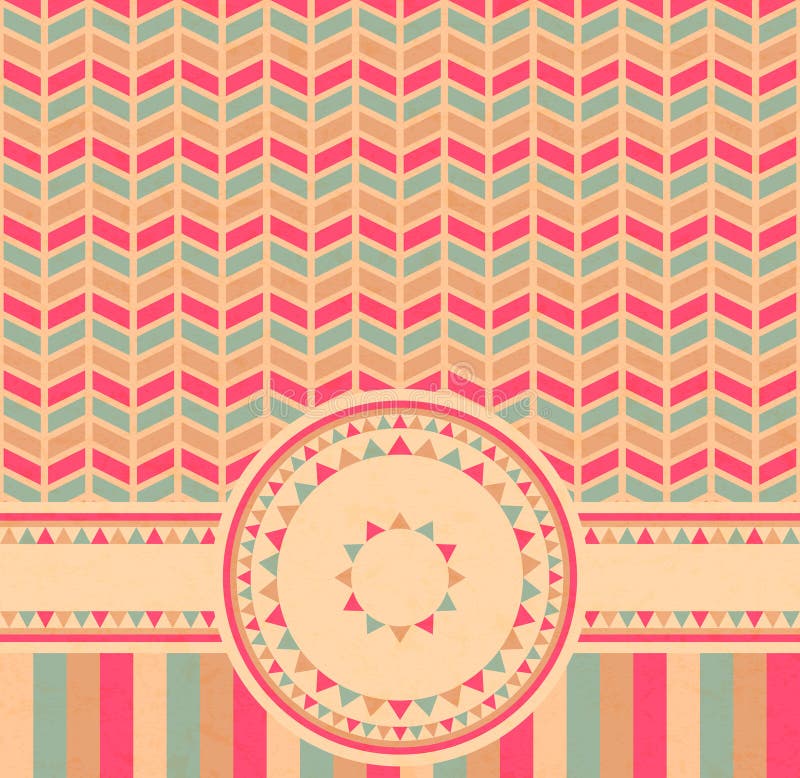 Vector Seamless Retro Pattern and Frame Stock Vector - Illustration of ...