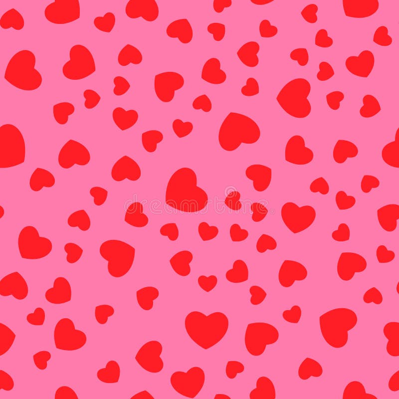 Vector Seamless Retro Pattern, Hearts. Can Be Used for Wallpaper ...