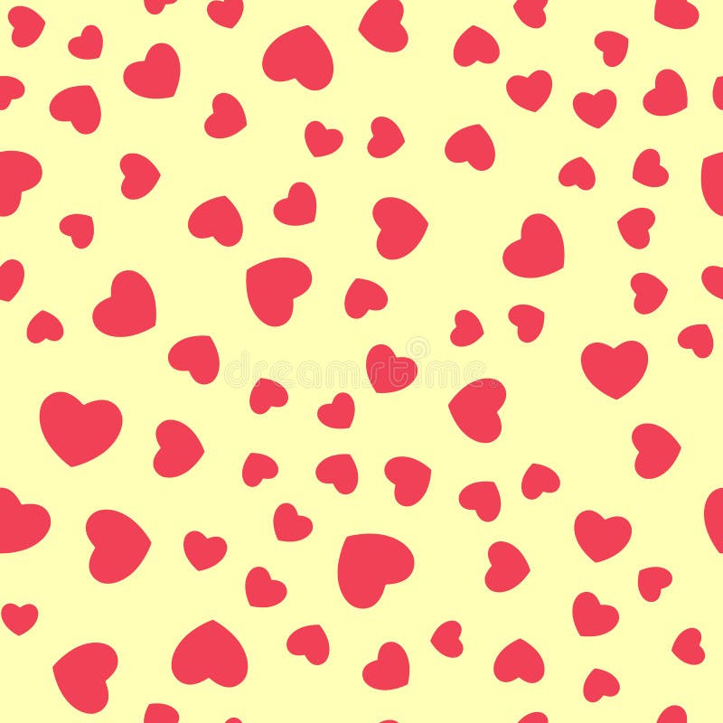 Vector Seamless Retro Pattern, Hearts. Can Be Used for Wallpaper ...