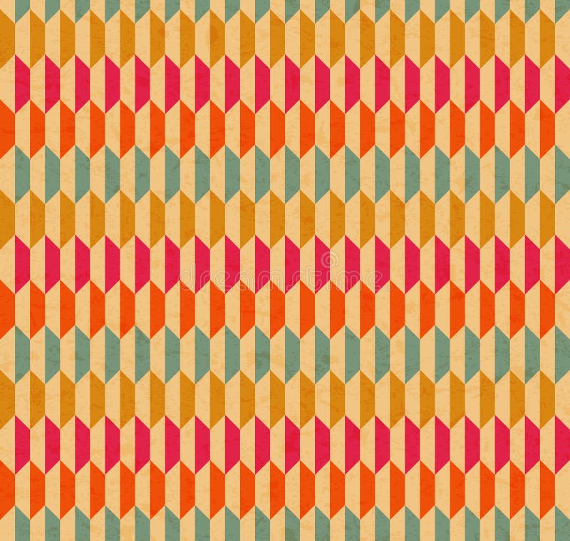 Vector Seamless Retro Pattern Stock Vector - Illustration of paper ...