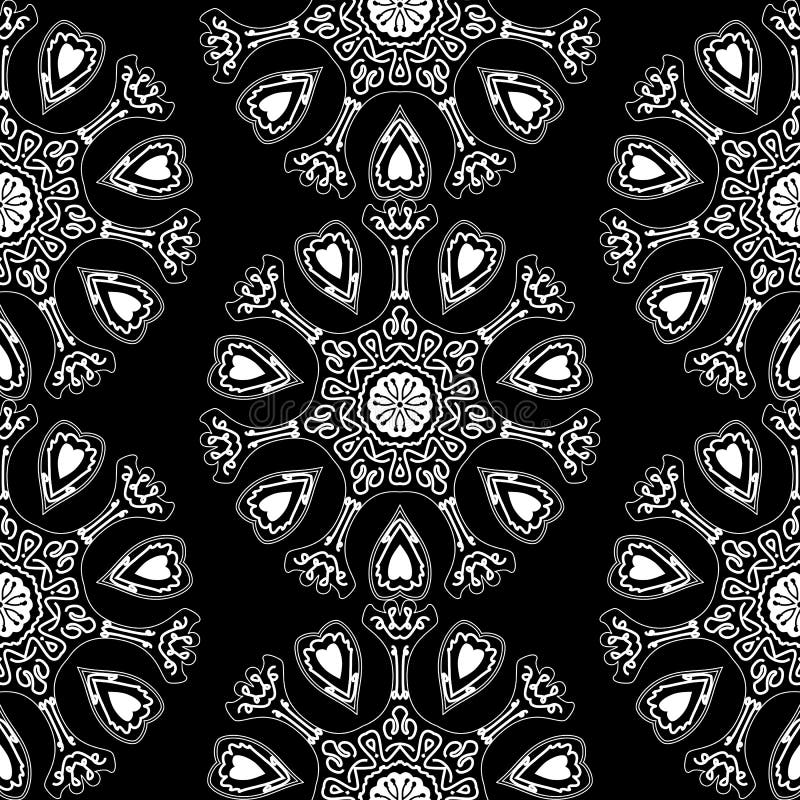 Vector Seamless Round Star Lace Ornamental Pattern Stock Vector ...