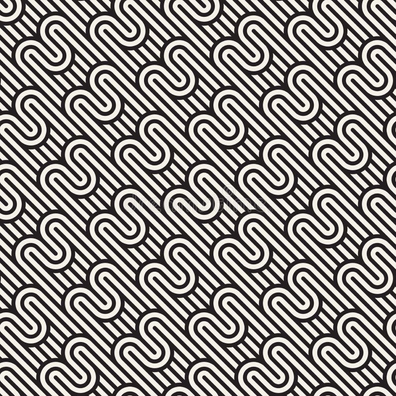 Vector Seamless Rounded Lines Pattern. Modern Stylish Abstract Texture ... Vector Seamless Rounded Lines Pattern. Modern Stylish Abstract Texture ...