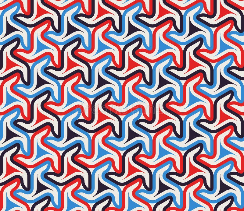 Vector Seamless Rounded Triangle Blue Red White Navy Color Lines ... Vector Seamless Rounded Triangle Blue Red White Navy Color Lines ...