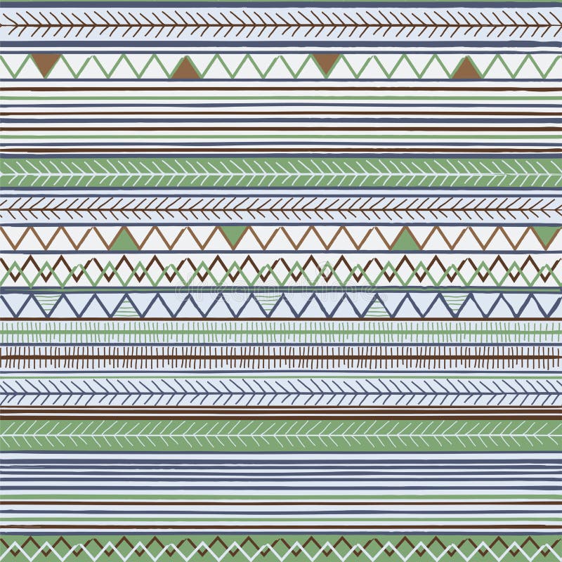 Vector Seamless Rustic Pattern with Stripes and Zigzags Stock Vector ...