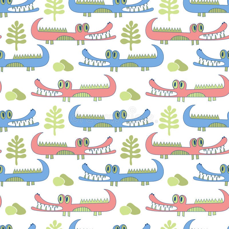 Vector Seamless Savannah Pattern Stock Vector - Illustration of blue ...