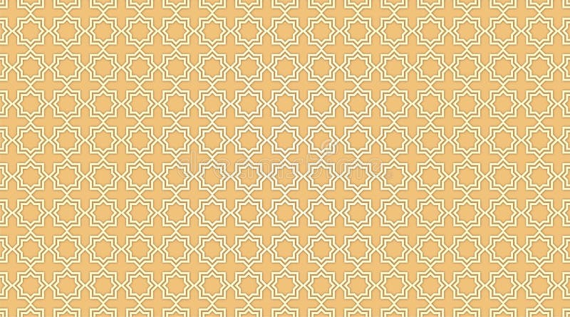 Vector Seamless Shape Islamic Pattern Orange Pastel Stock Vector ...