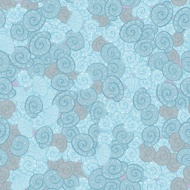 Seamless shell pattern stock vector. Illustration of water - 19718340