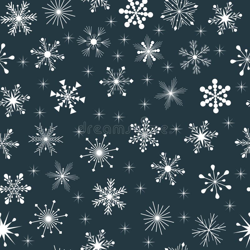 Vector Seamless Snowflakes Pattern Stock Vector - Illustration of ... Vector Seamless Snowflakes Pattern Stock Vector - Illustration of ...