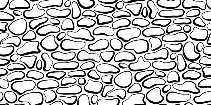 Vector. Seamless Stone Wall. Monochrome Pattern Stock Vector ...