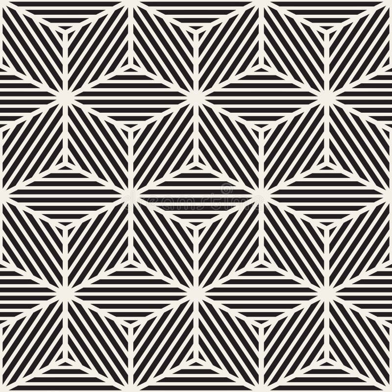 Vector Seamless Stripes Cube Shape Lines Geometric Pattern Stock Vector ...