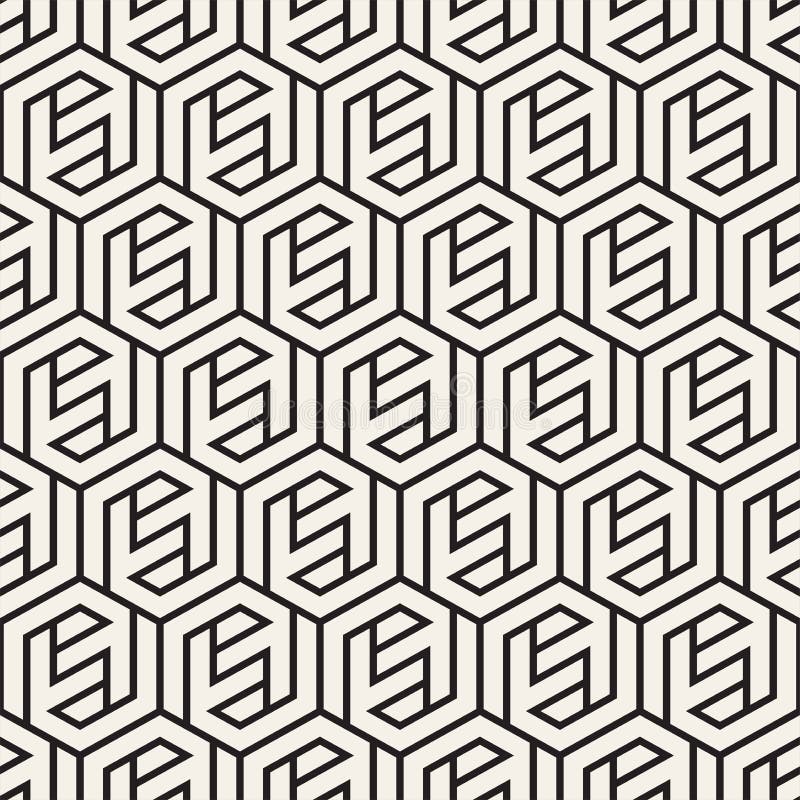 Vector Seamless Stripes Pattern. Modern Stylish Texture with Monochrome ...