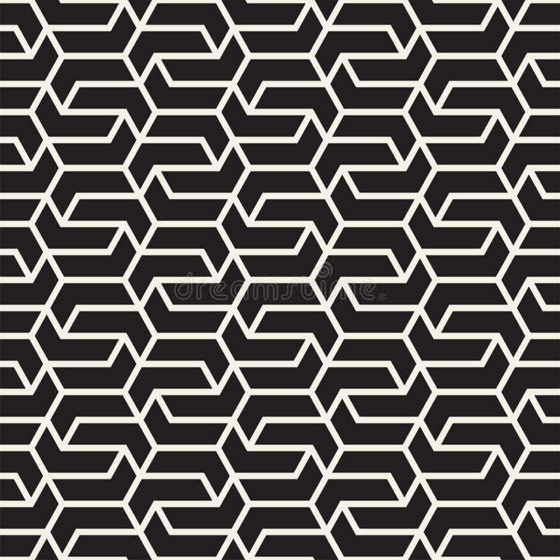 Vector Seamless Stripes Pattern. Modern Stylish Texture with Monochrome ...