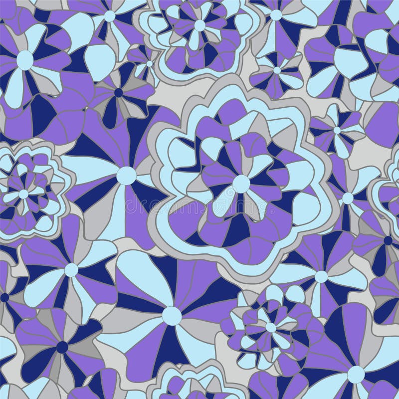 Vector Seamless Texture with Abstract Flower. Ethnic Seamless Pa Stock ...