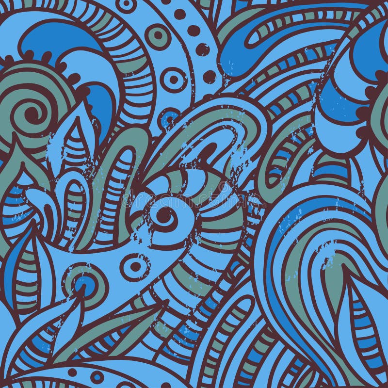 Vector Seamless Texture with Abstract Flowers Stock Vector ...