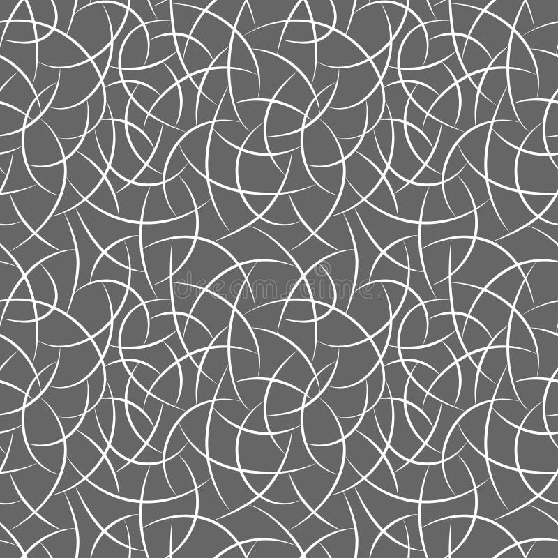 Seamless Background with Black Lines and Curves Stock Vector ...