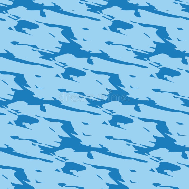 Vector Seamless Texture Background Pattern. Hand Drawn Blue Colors ...