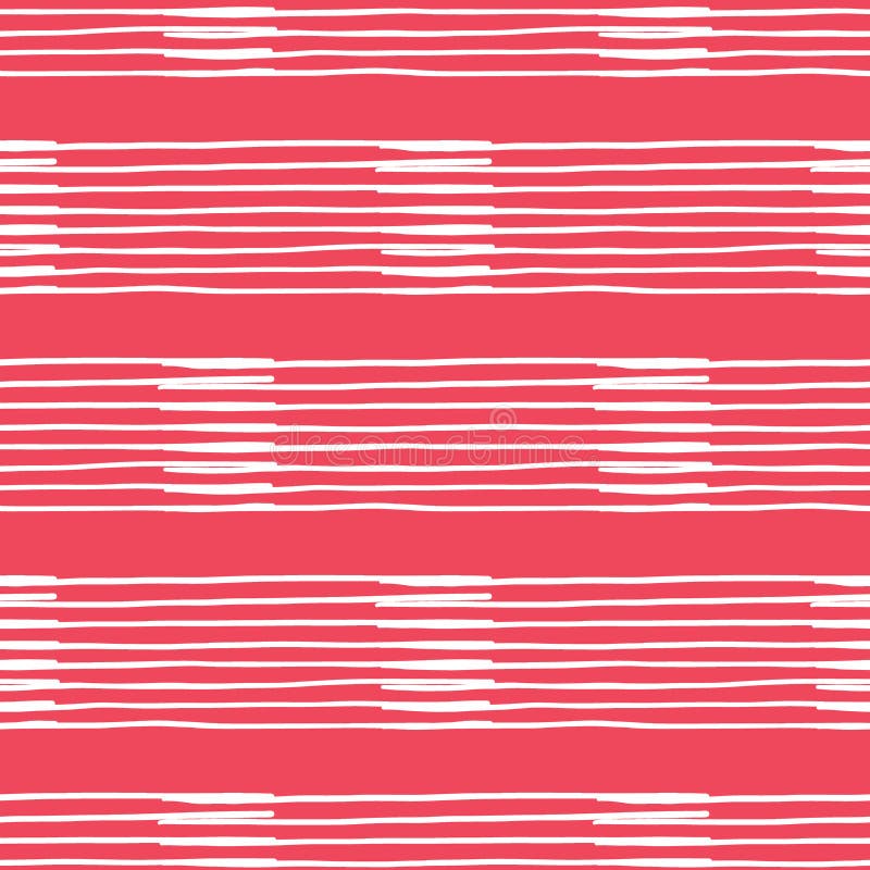 Vector Seamless Texture Background Pattern. Hand Drawn, Red, White ...