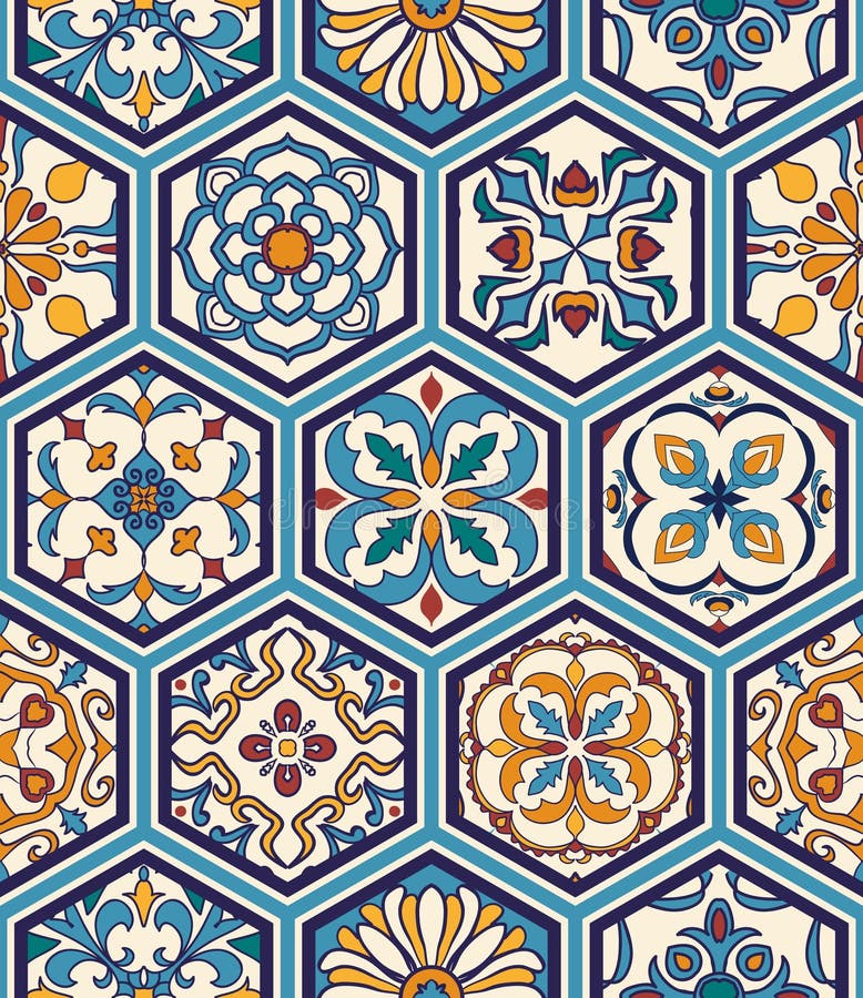 Vector Seamless Texture Beautiful Mega Patchwork Pattern For Design