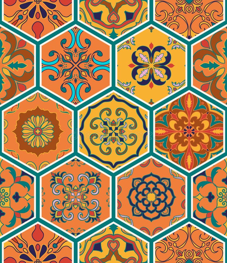 Vector Seamless Texture. Beautiful Patchwork Pattern for Design and Fashion with Decorative ...