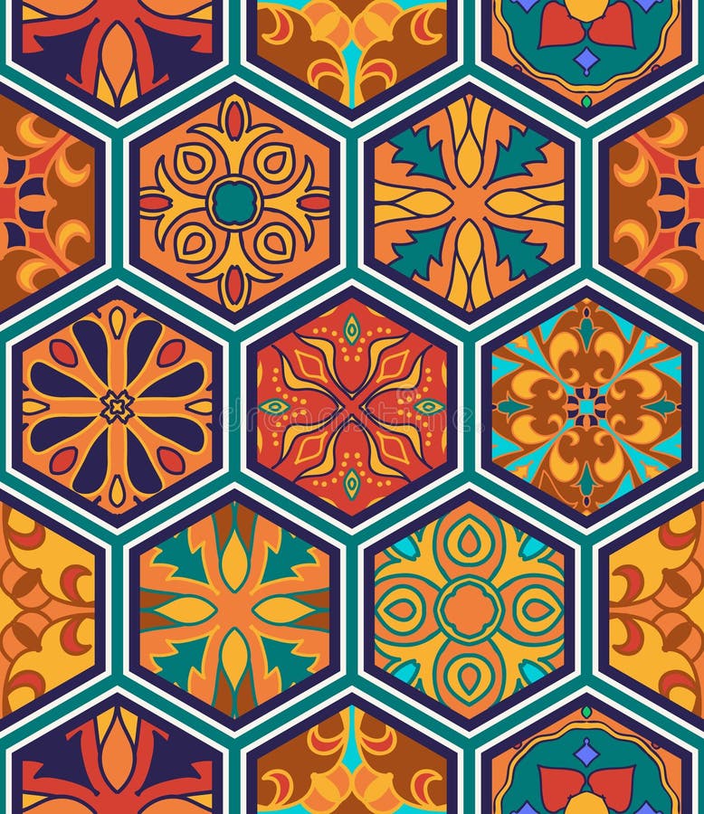 Vector Seamless Texture Beautiful Mega Patchwork Pattern For Design
