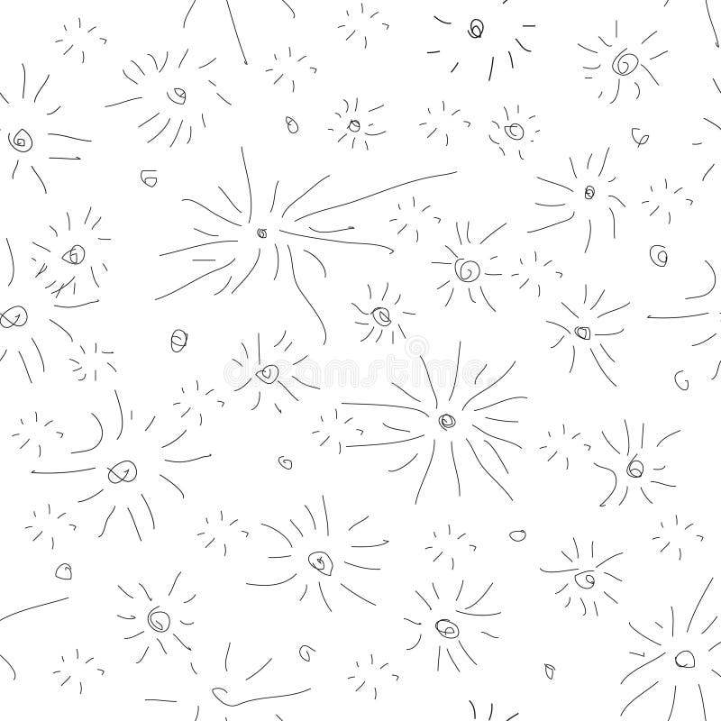 Vector Seamless Texture with Black Elements Stock Vector - Illustration ...