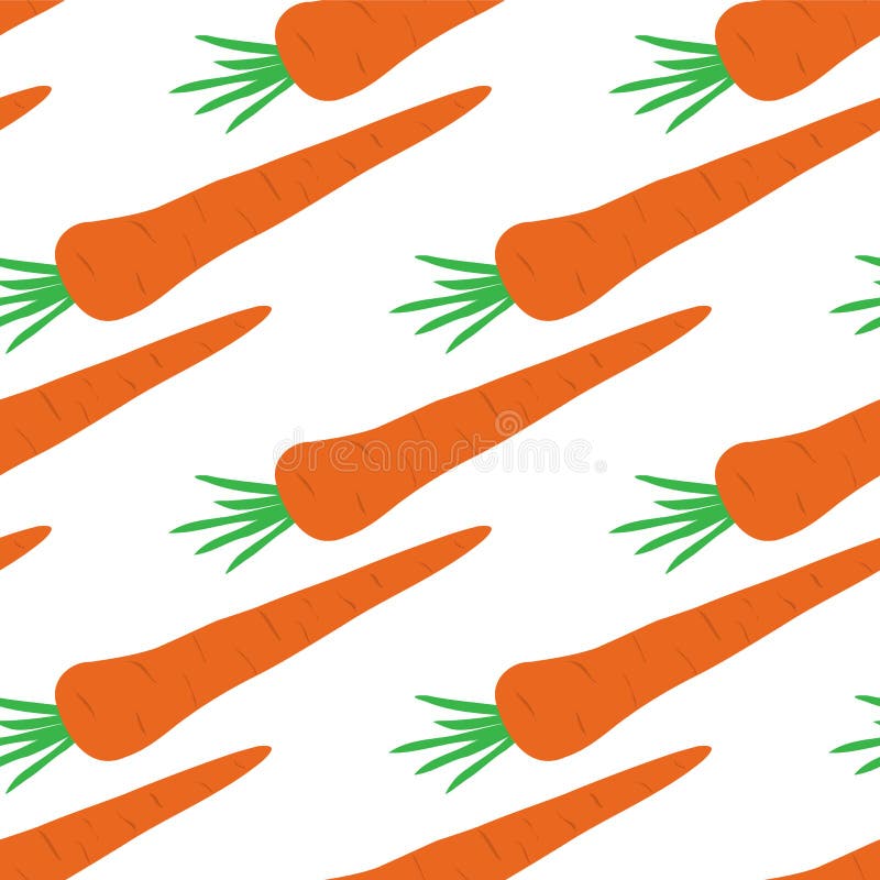 Vector Seamless Texture with Carrots Stock Vector - Illustration of ...