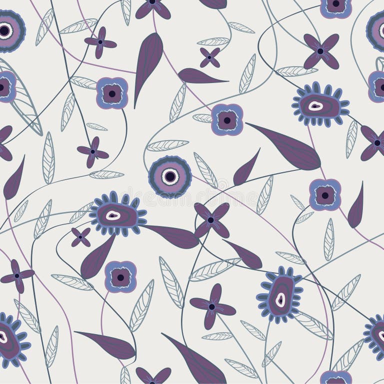 Vector Seamless Texture. Gentle Vegetation Stock Vector - Illustration ...