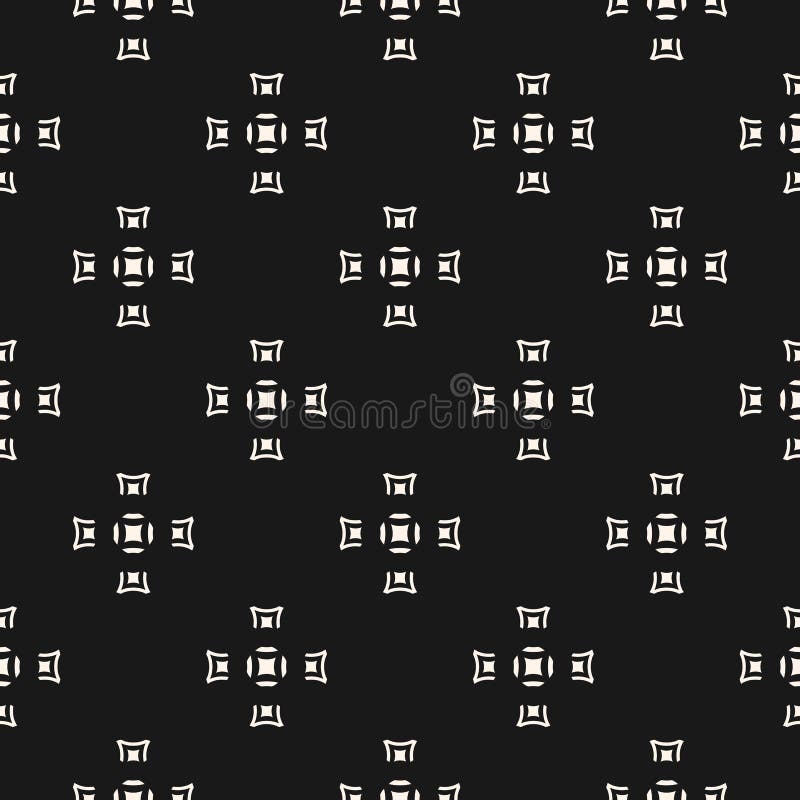 Vector Seamless Texture, Geometric Monochrome Pattern, Square Cr Stock ...