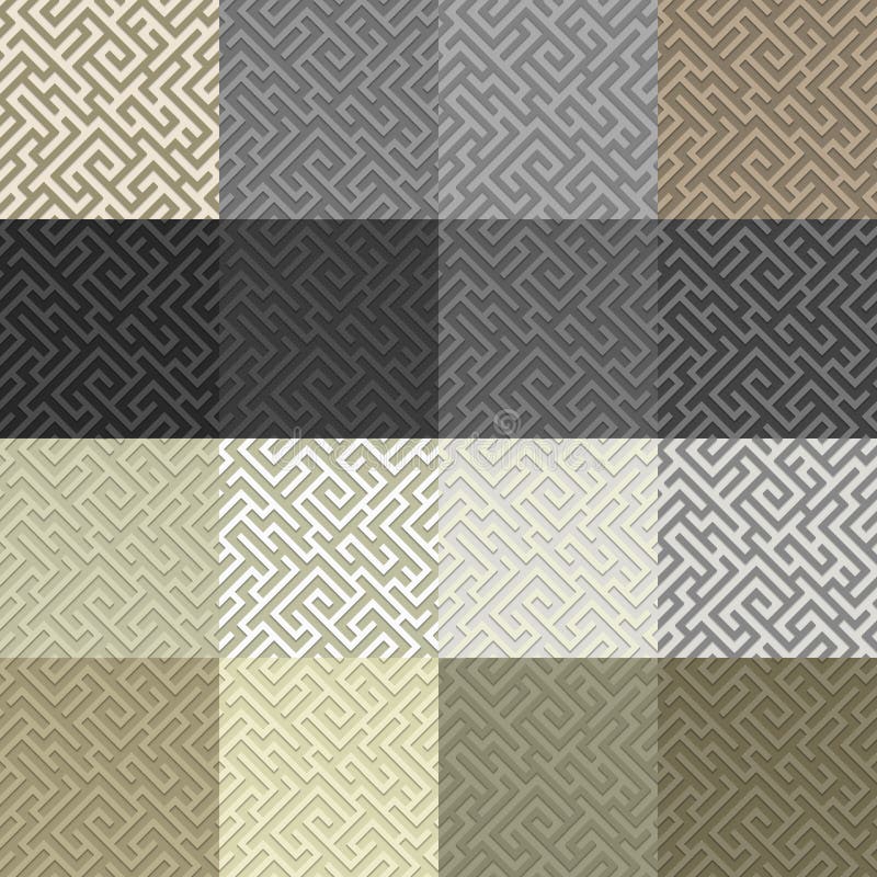 Maze seamless pattern. stock vector. Illustration of mosaic - 99131058