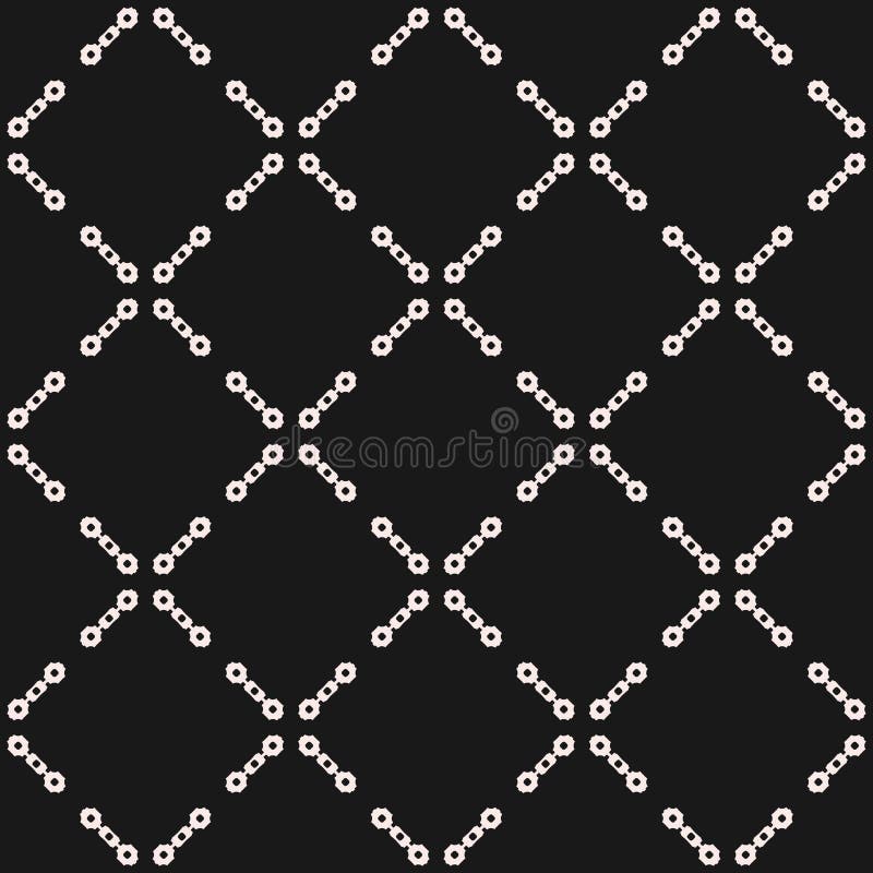 Vector Seamless Texture, Monochrome Geometric Pattern with Chains ...