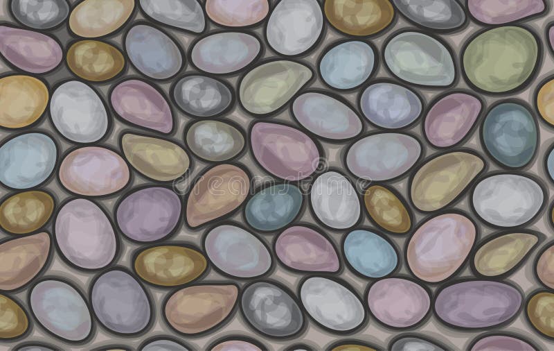 Vector Seamless Texture Pebbles. Stock Vector - Illustration of ...