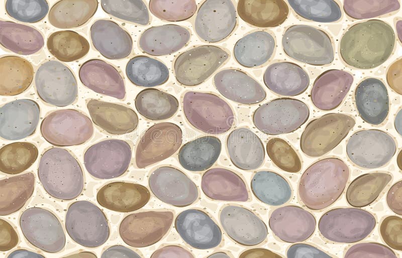 Vector Seamless Texture Pebbles. Stock Vector - Illustration of ...